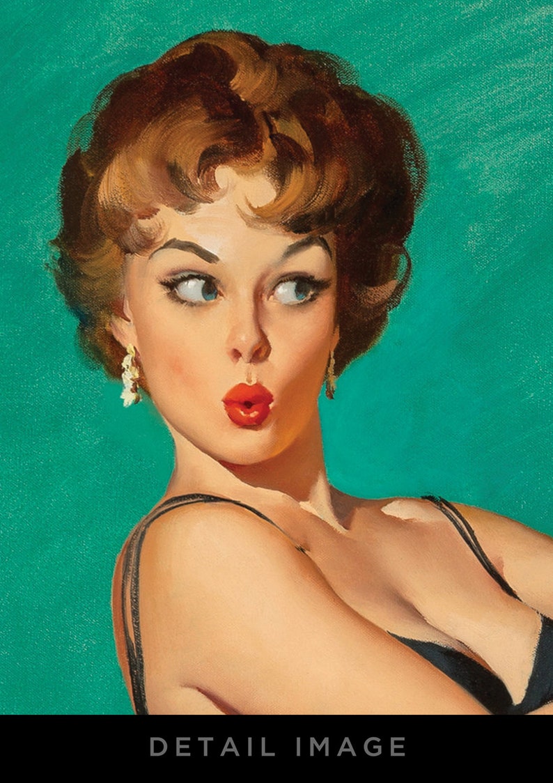 Gil Elvgren Ruffled Feathers 1967 12x18 Heavyweight Art Etsy