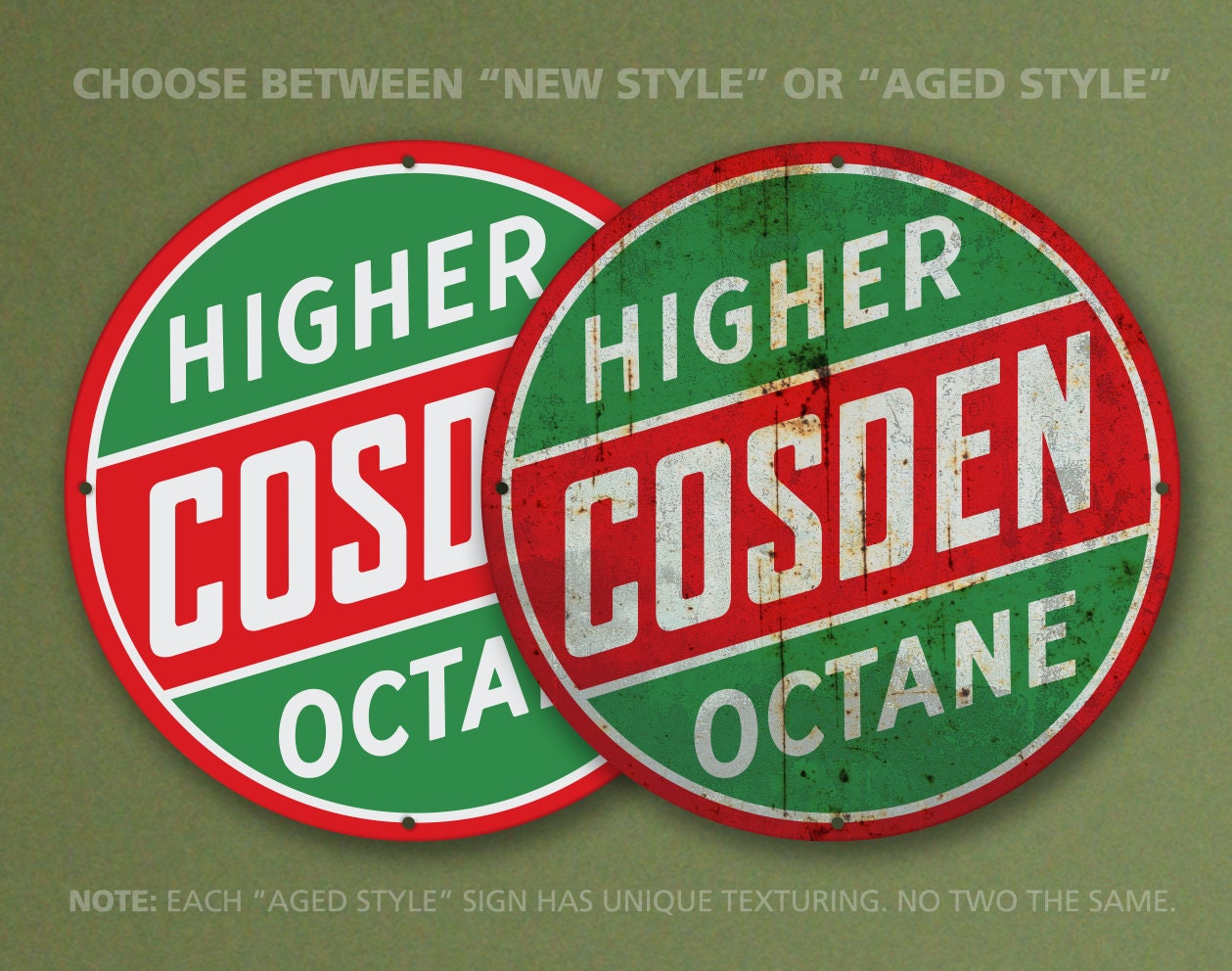Cosden – Higher Octane – Petroliana Vintage Reproduction Gas Station ...