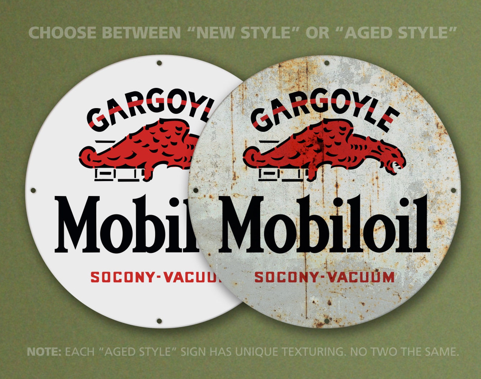 Mobiloil – Gargoyle – Socony-vacuum – Petroliana Vintage Reproduction ...