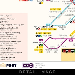 Budapest Hungary – Trolly Bus Map (16x12 Heavyweight Art Print) - Etsy