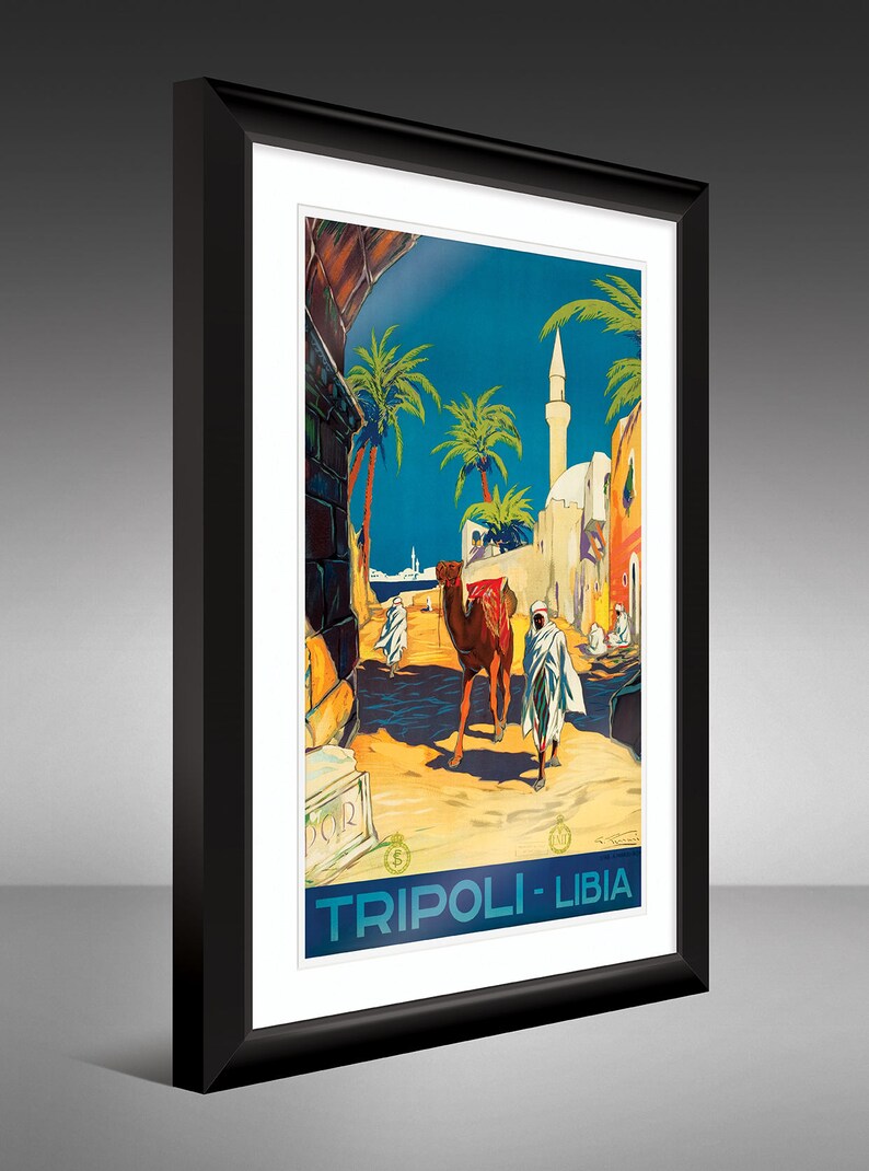 Travel Poster Tripoli Libya 1920s-1930s 12x18 Heavyweight | Etsy