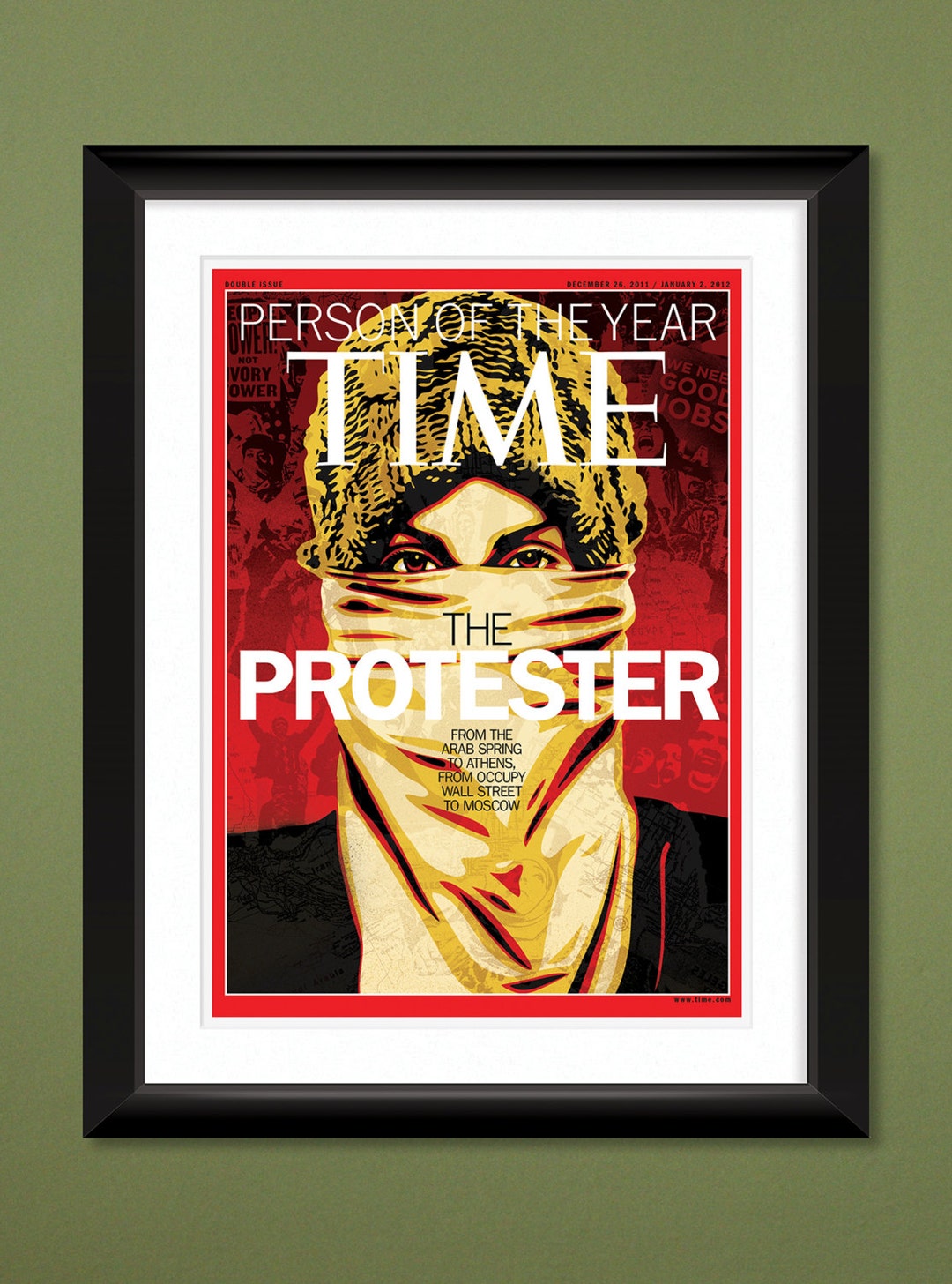 Time Magazine Dec 2011 Person of the Year – the Protester (12x16 ...