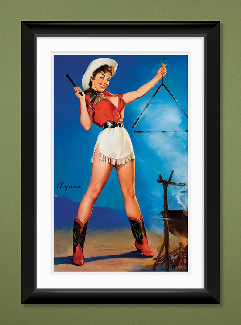 Gil Elvgren Come And Get It 1959 12x18 Heavyweight Art Etsy