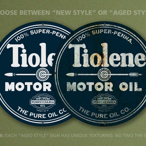 Tiolene – Motor Oil – Petroliana Vintage Reproduction Gas Station Sign ...