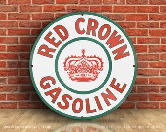 Red Crown Gas Sign - Etsy