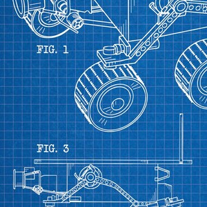 NASA Blueprints (space Shuttle/mercury Capsule/mars Rover) 3pc Poster ...