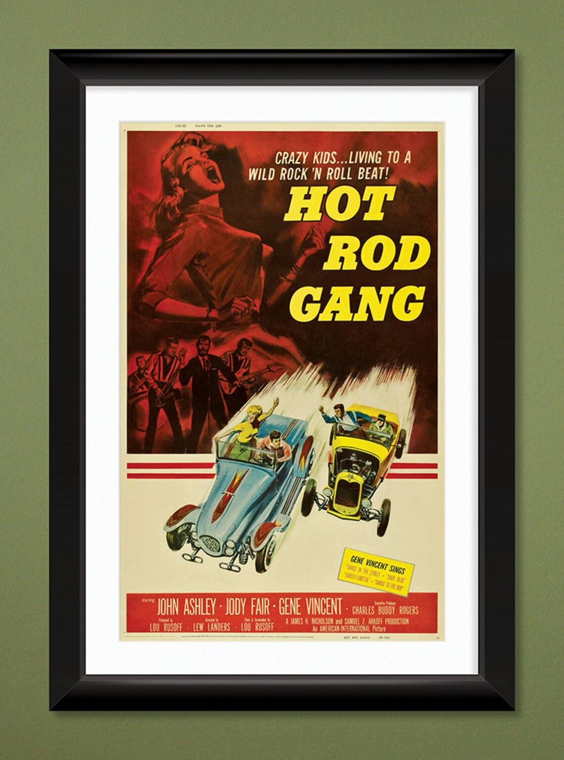Vintage Movie Poster Hot Rod Gang 1958 12x18 Heavyweight | Etsy