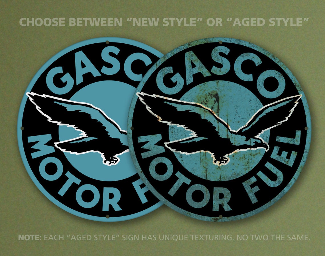 Gasco – Motor Fuel – Petroliana Vintage Reproduction Gas Station Sign ...