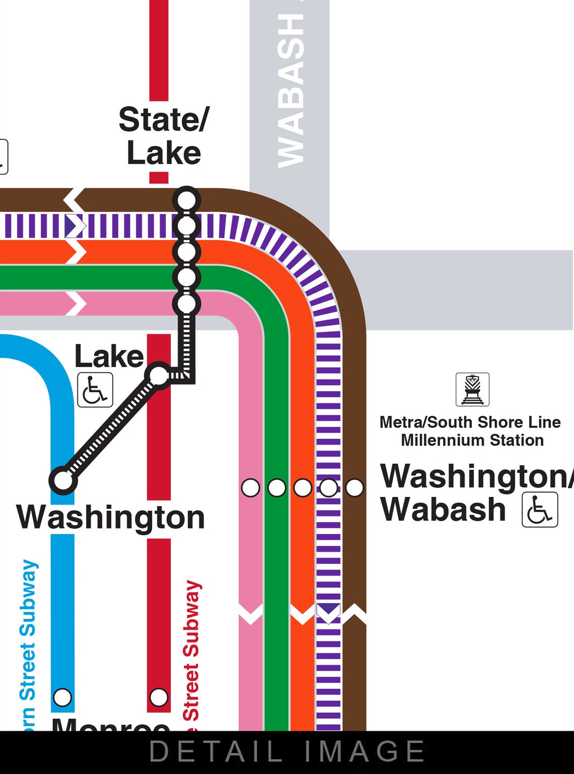 Chicago Illinois CTA L System Map 12x16 Heavyweight Art - Etsy