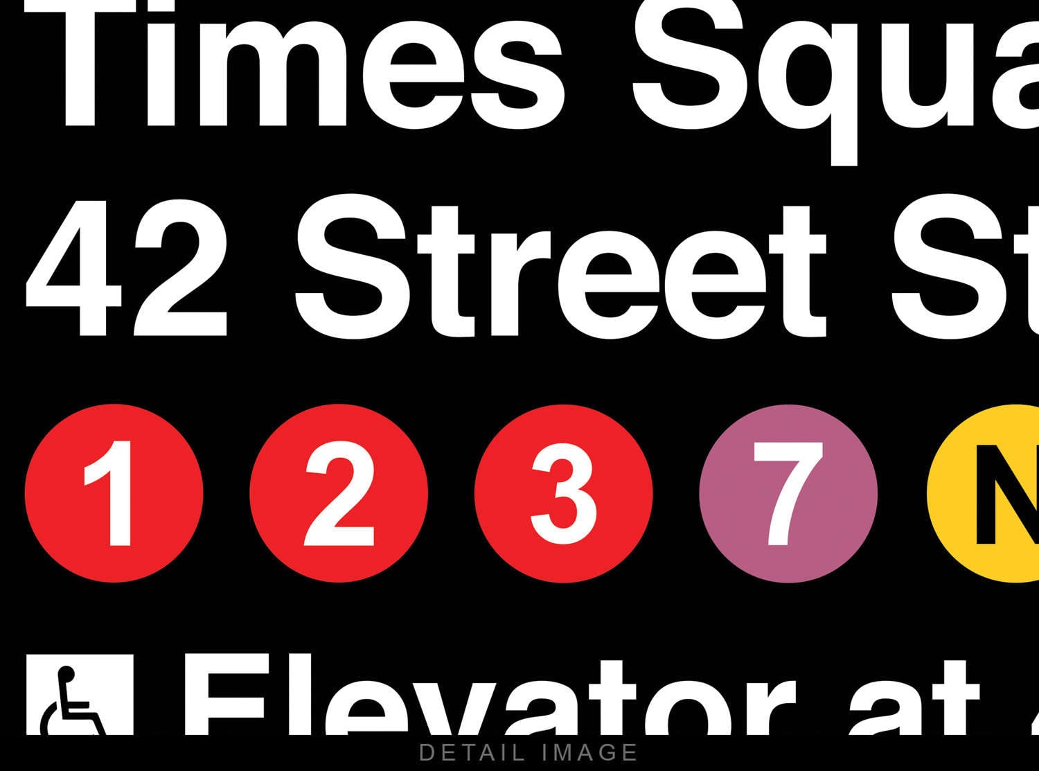 NYC Subway Sign Times Square-42nd Street Station | Etsy