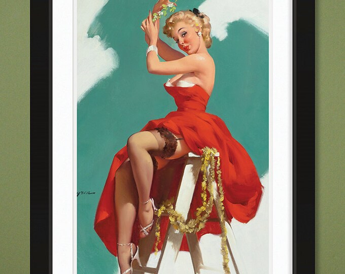 Gil Elvgren A Put Up Job 1955 12x18 Heavyweight Art Print Etsy