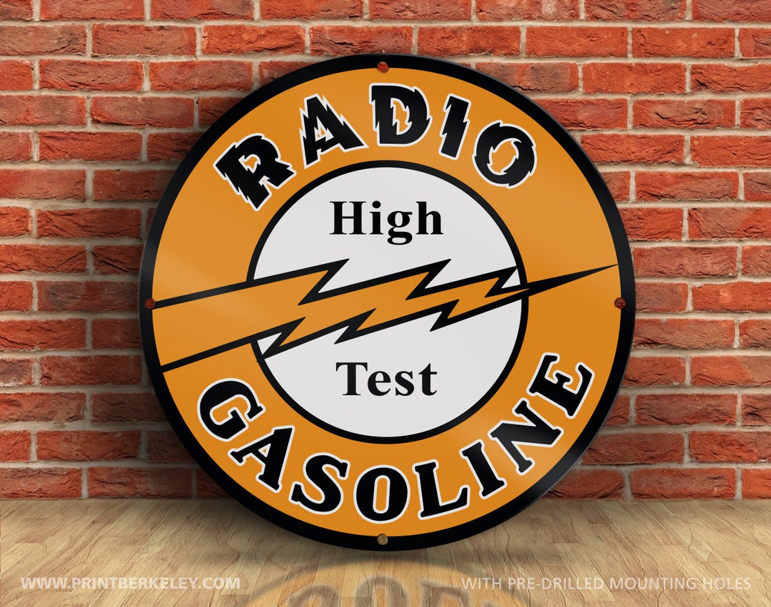 Radio Gasoline – High Test Gasoline – Petroliana Vintage Reproduction ...