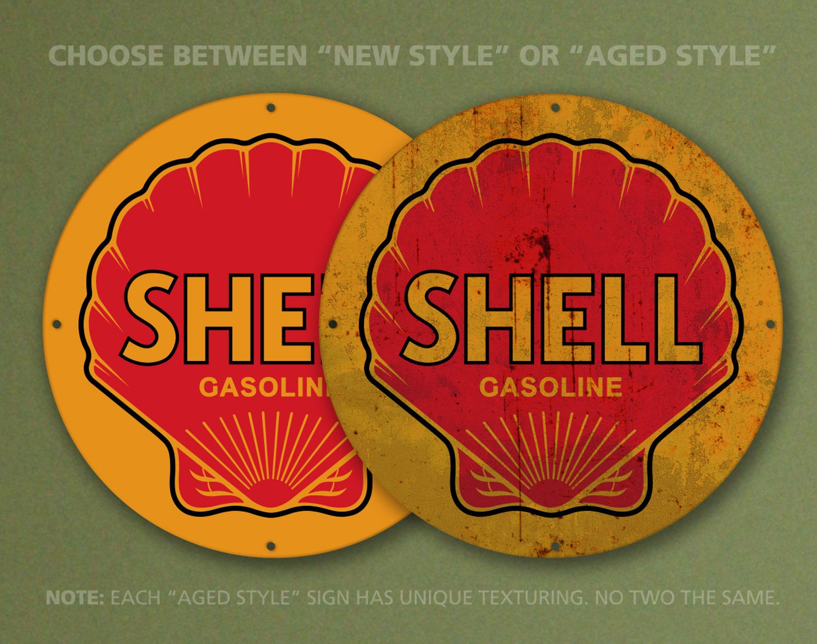 Shell Gasoline Petroliana Vintage Reproduction Gas Station Sign 23.5 ...