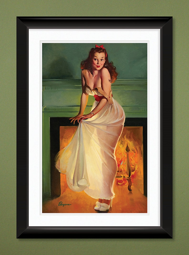 Gil Elvgren Sheer Delight 1948 12x18 Heavyweight Art Print Etsy