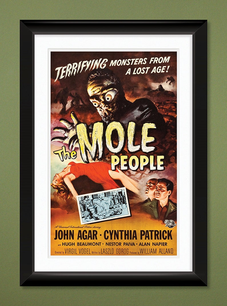 Vintage Movie Poster – the Mole People 1956 (12x18 Heavyweight Art ...