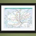 Frankfurt Germany RMV Network Frankfurt Am Main Map 16x12 | Etsy