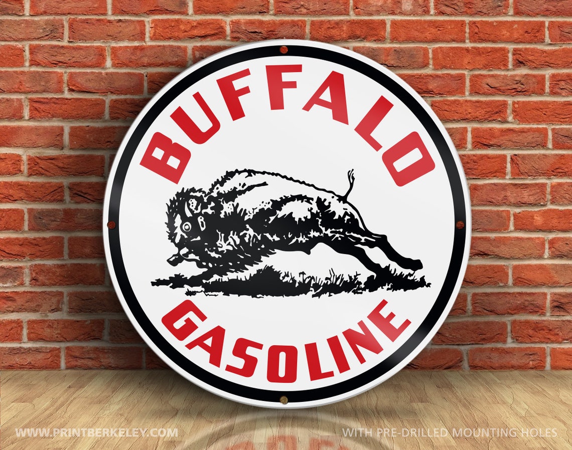 Buffalo Gasoline – Petroliana Vintage Reproduction Gas Station Sign (23 ...