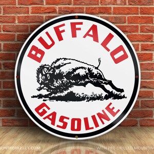 Buffalo Gasoline – Petroliana Vintage Reproduction Gas Station Sign (23 ...