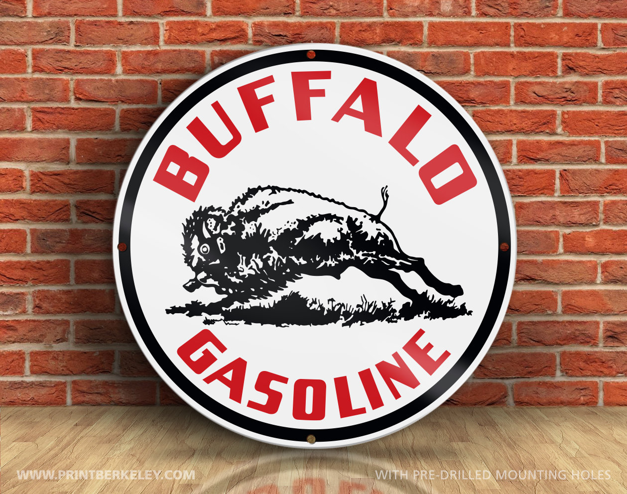 Buffalo Gasoline – Petroliana Vintage Reproduction Gas Station Sign (23 ...