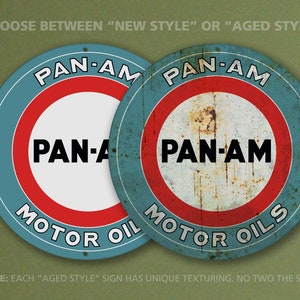 Pan Am – Motor Oils – Petroliana Vintage Reproduction Gas Station Sign ...
