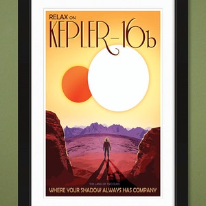 NASA JPL kepler 16b Visions of the Future 12x18 | Etsy