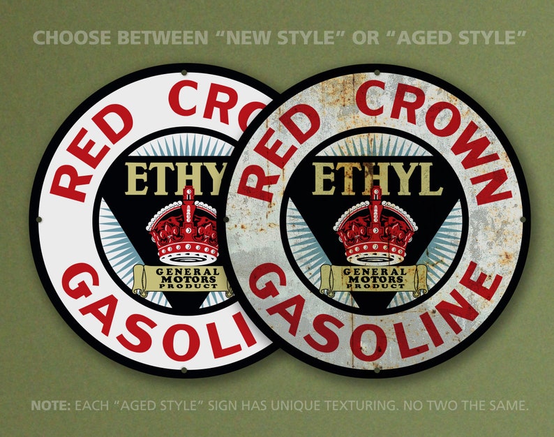 Red Crown Gasoline – Ethyl – Petroliana Vintage Reproduction Gas ...