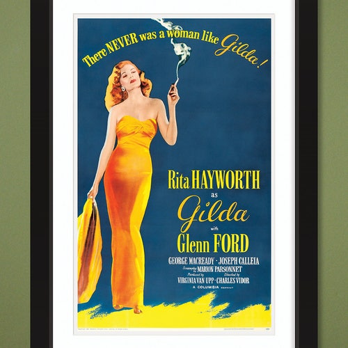 Rita Hayworth Gilda Movie Poster 1946 12x18 Heavyweight Art - Etsy