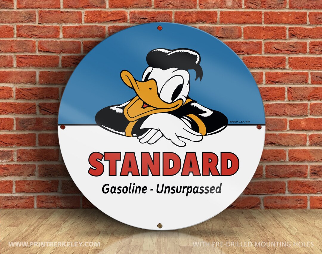 Standard – Donald Duck (1939) Petroliana Vintage Reproduction Gas ...