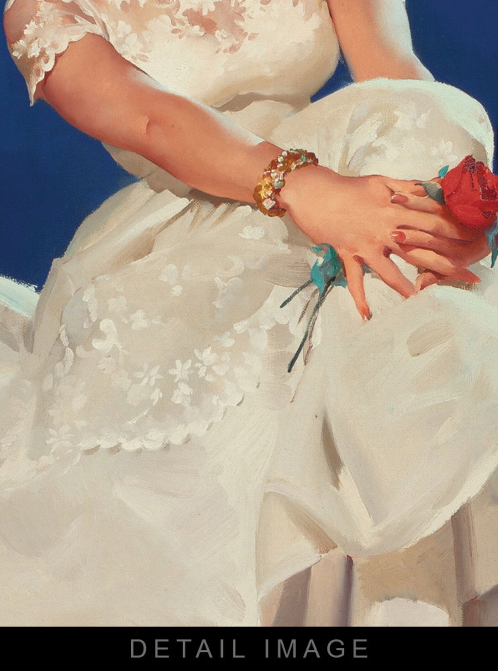 Gil Elvgren Moonlight and Roses Miss Sinclair 1965 12x18 | Etsy