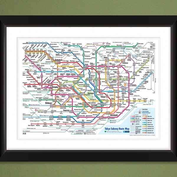 Tokyo Subway Map - Etsy