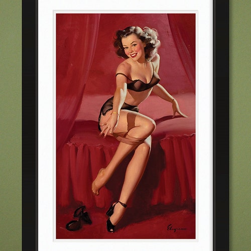 Gil Elvgren Golden Beauty 1957 12x18 Heavyweight Art Print Etsy