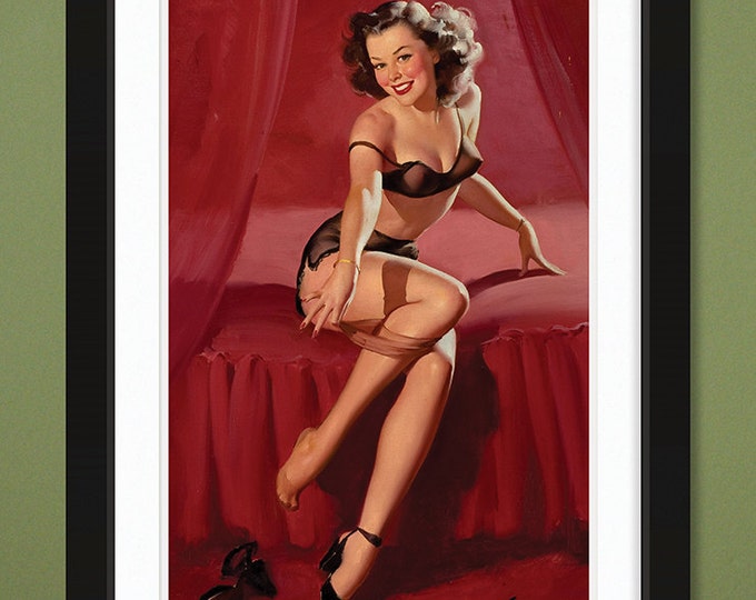 Gil Elvgren Im Not Shy Im Just Retiring 1947 12x18 Heavyweight Art