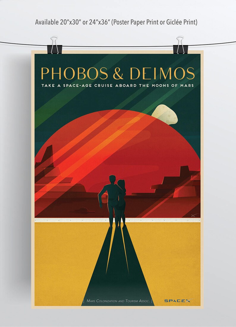 Space X Phobos Deimos 2015 20x30 & 24x36 Poster Paper - Etsy
