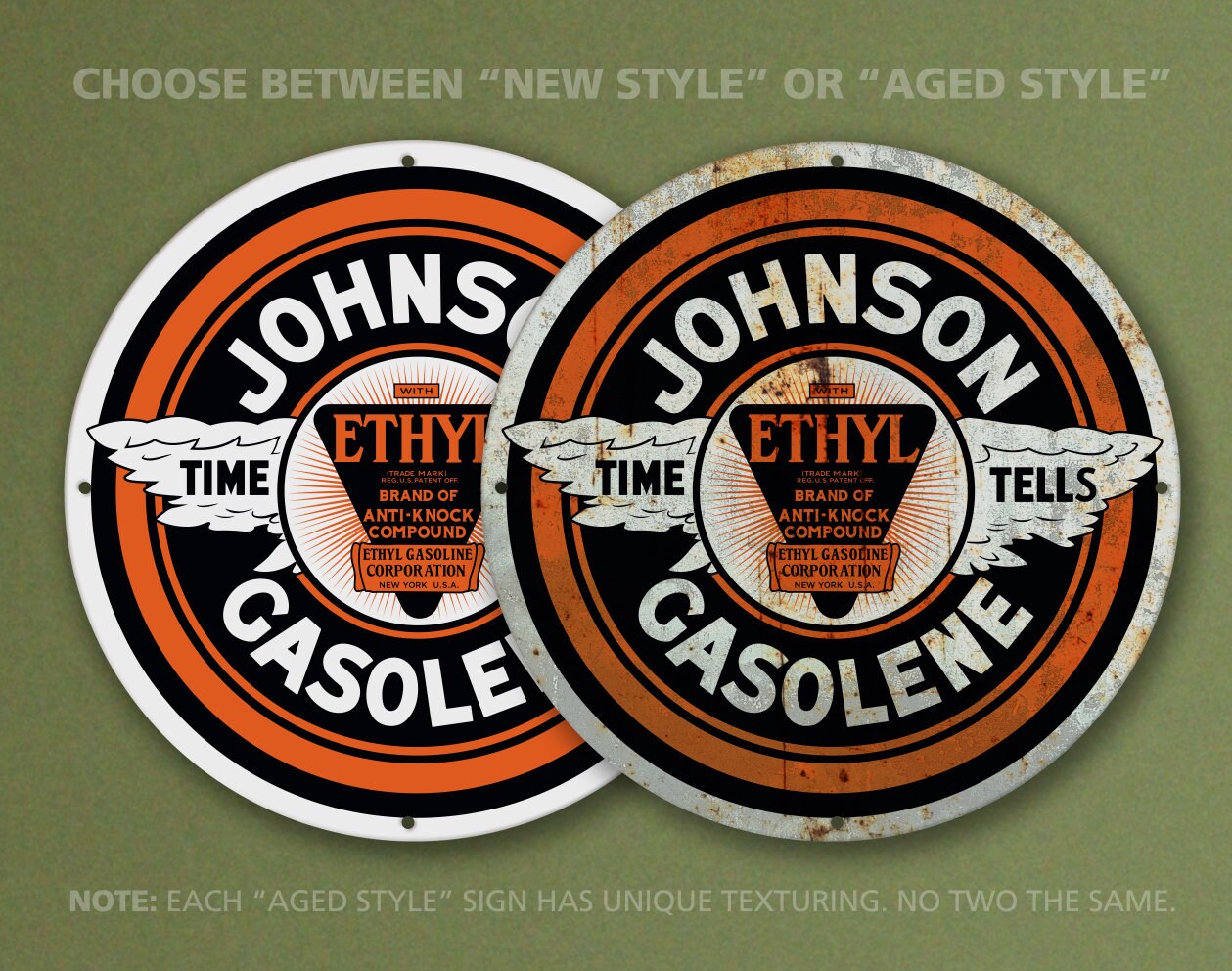 Johnson Gasolene – Time Tells (version 1) Petroliana Vintage ...