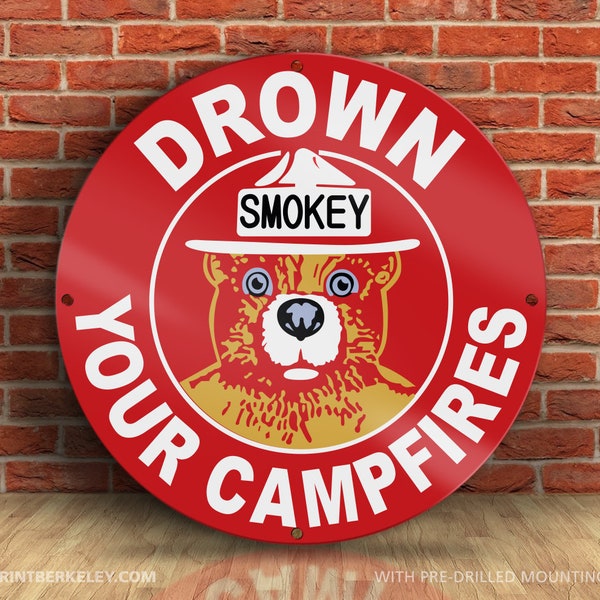 Smokey the Bear Sign - Etsy