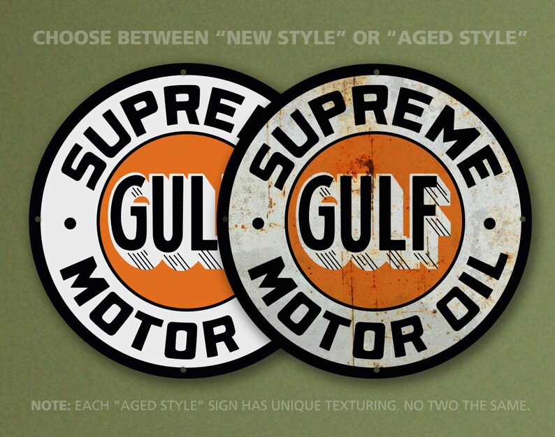 Gulf Supreme Motor Oil Petroliana Vintage Reproduction Gas - Etsy