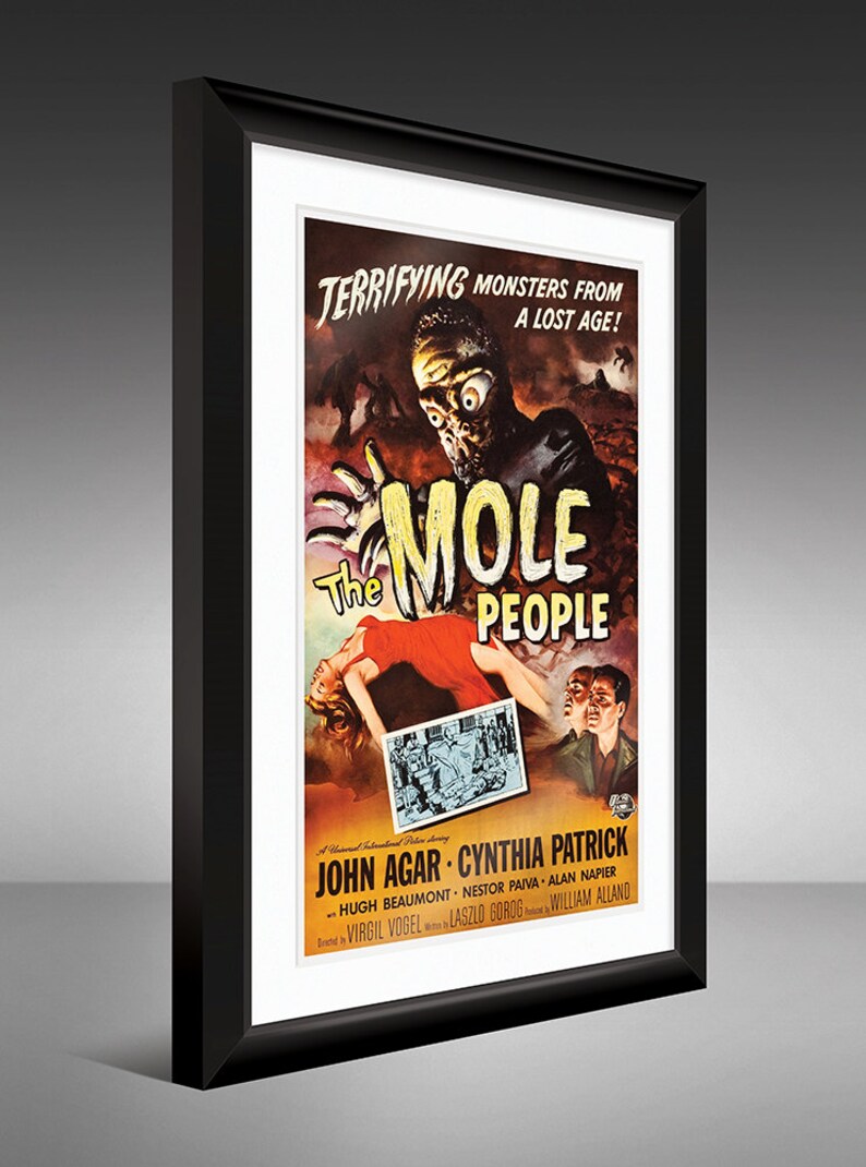 Vintage Movie Poster – the Mole People 1956 (12x18 Heavyweight Art ...