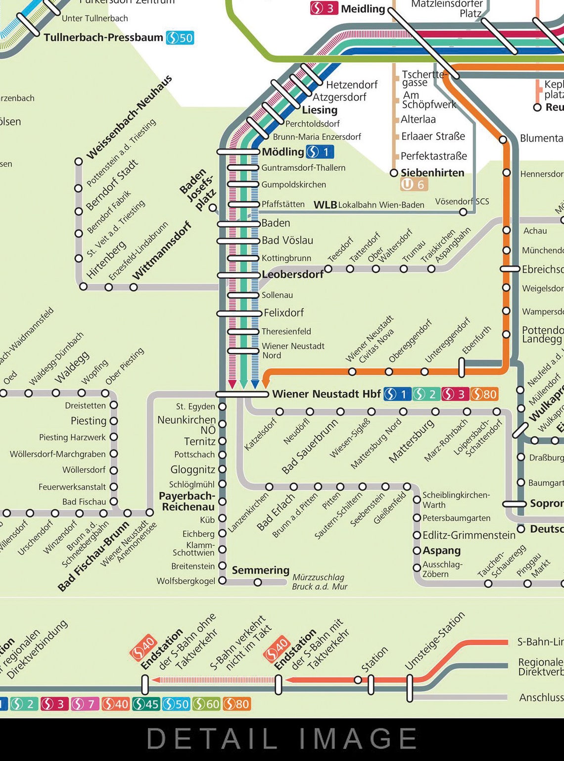 Vienna S Bahn Commuter Train Map 12x16 Heavyweight Art Print | Etsy