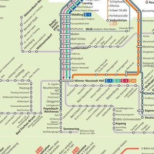 Vienna S Bahn Commuter Train Map (12x16 Heavyweight Art Print) - Etsy