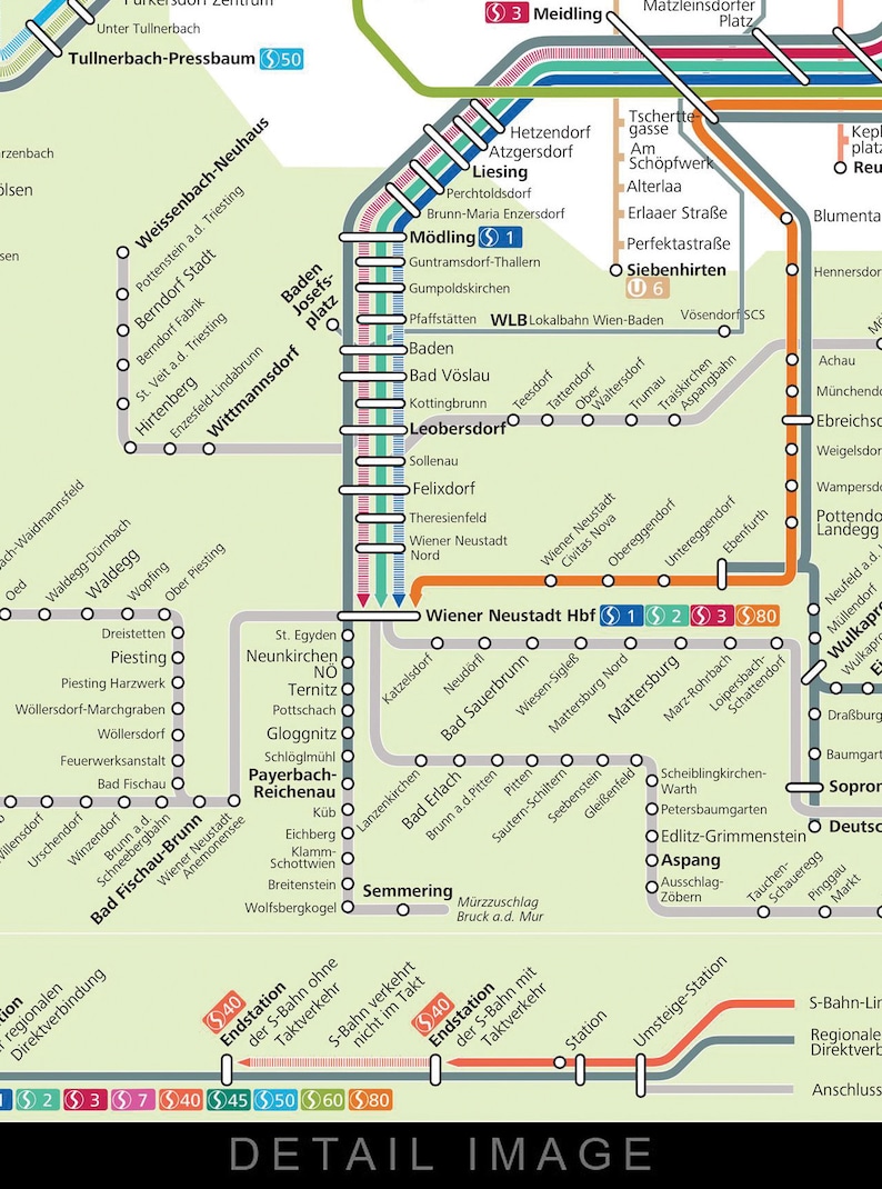 Vienna S Bahn Commuter Train Map (12x16 Heavyweight Art Print) - Etsy