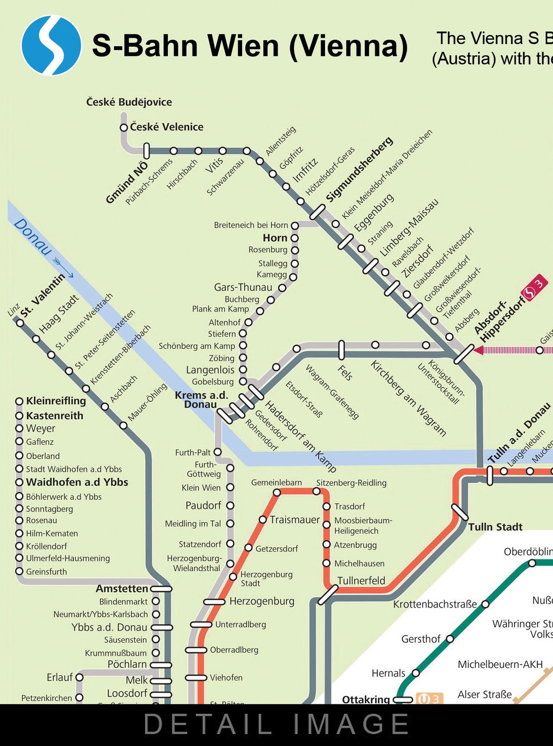 Vienna S Bahn Commuter Train Map 12x16 Heavyweight Art Print - Etsy