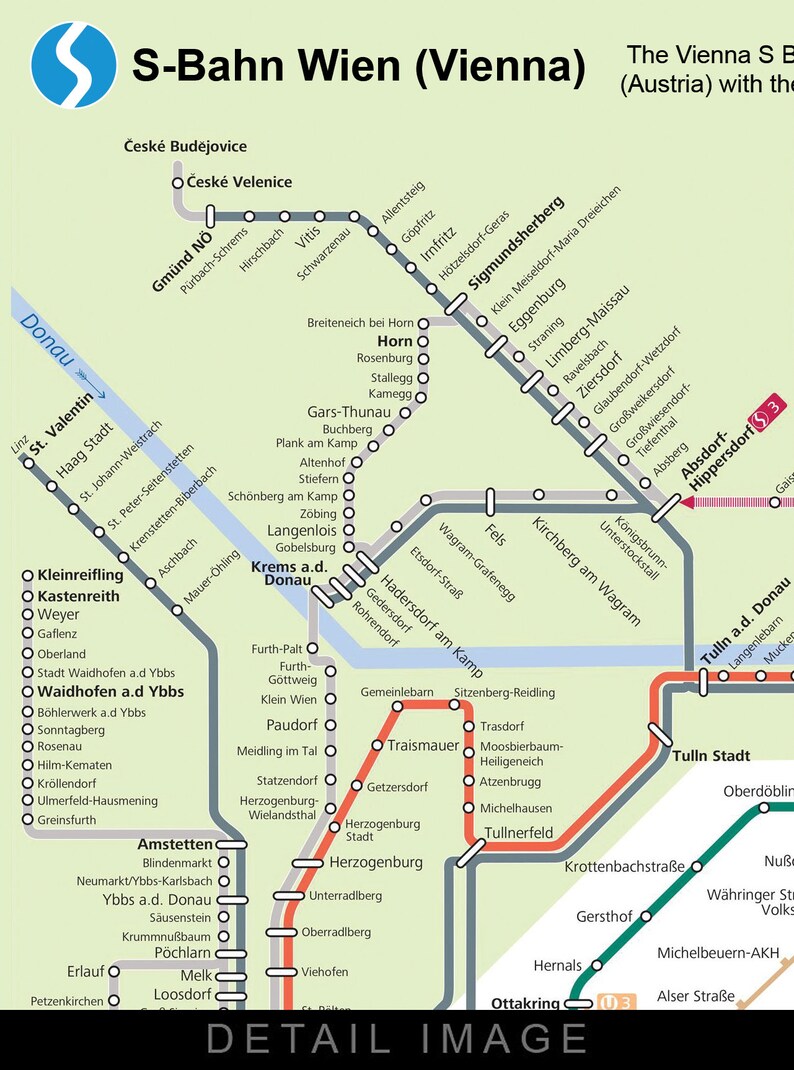 Vienna S Bahn Commuter Train Map 12x16 Heavyweight Art Print - Etsy
