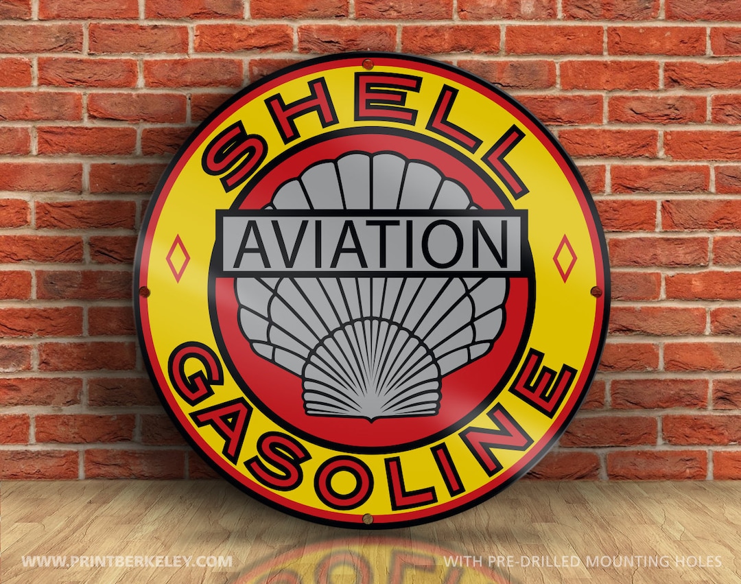 Shell Aviation Gasoline – Petroliana Vintage Reproduction Gas Station ...