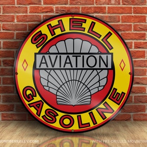 Shell Aviation Gasoline – Petroliana Vintage Reproduction Gas Station ...