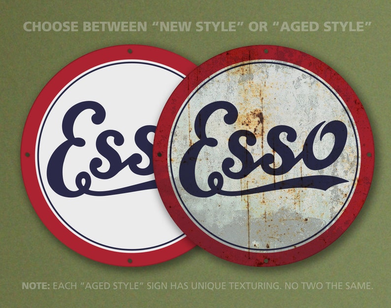 Esso Petroliana Vintage Reproduction Gas Station Sign - Etsy