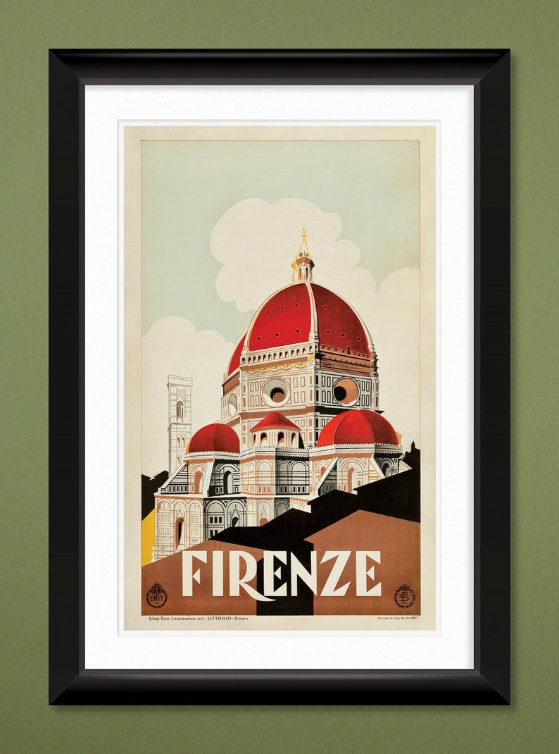 Vintage Travel Poster – firenze (florence) Italy 1930s (12x18 ...