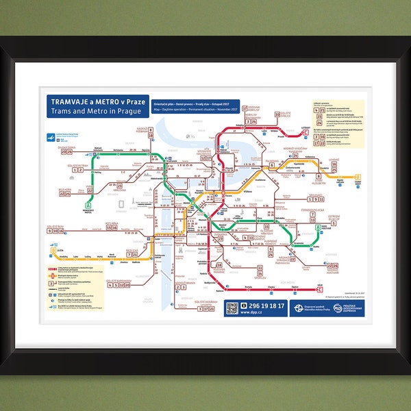 Prague Map Print - Etsy