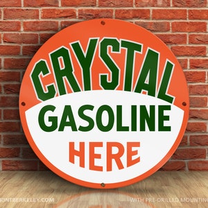 Crystal Gasoline Here – Petroliana Vintage Reproduction Gas Station ...