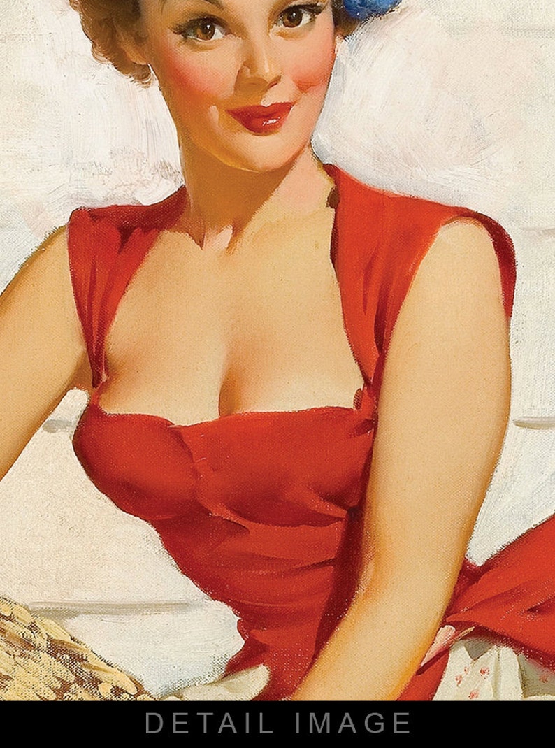 Gil Elvgren Worth Cultivating A Nice Crop 12x18 Etsy