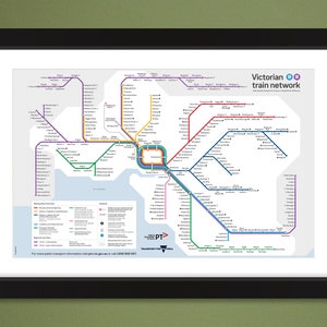 Victoria Australia – PTV Metropolitan Train Network Map – August 2018 ...